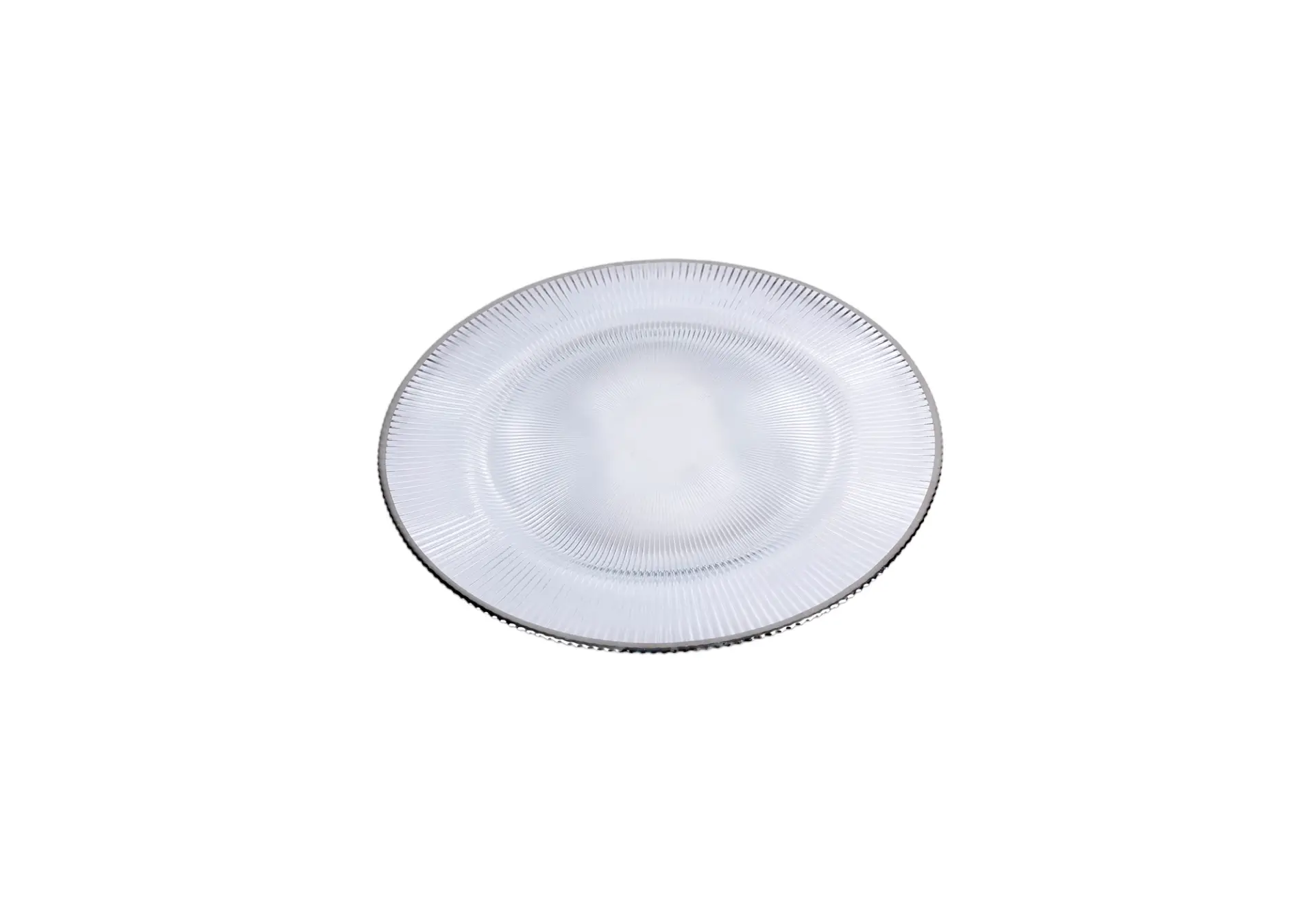 Radial Plate (silver Rim) - CMA Event Hire